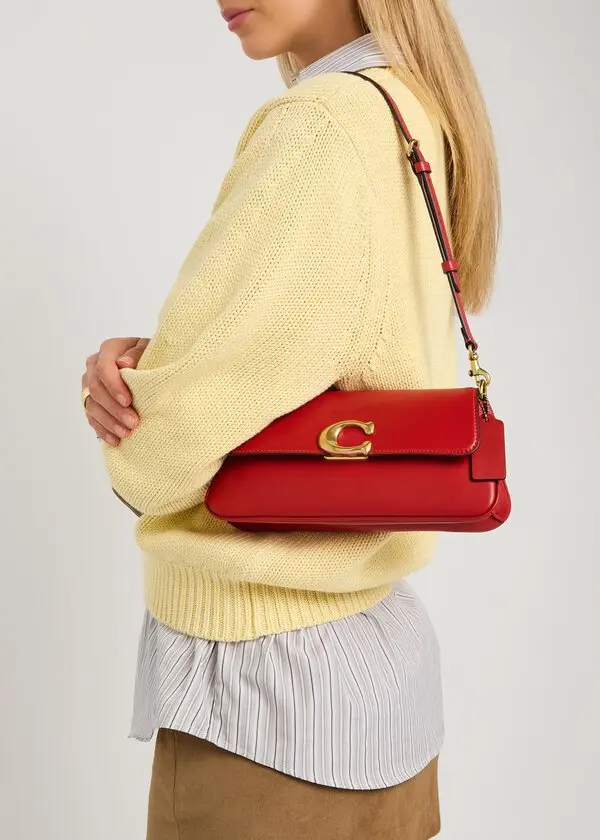 COACH Jet Leather Shoulder Bag