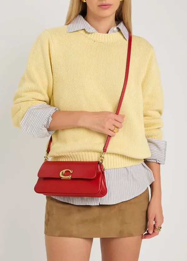 COACH Jet Leather Shoulder Bag