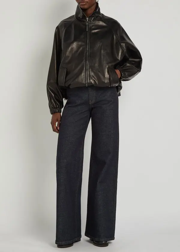 Brunello Cucinelli Funnel-neck Leather Jacket