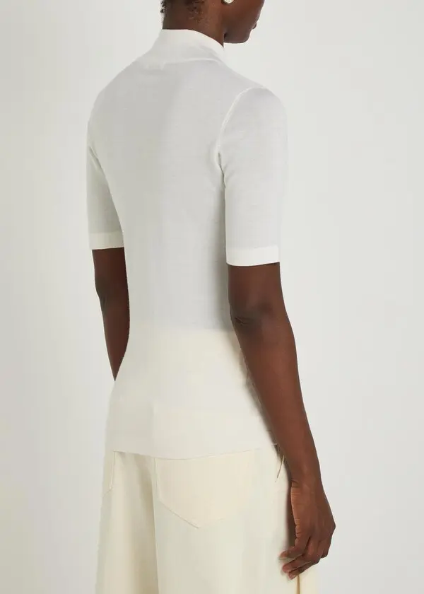 Brunello Cucinelli Turtle-neck Cashmere And Silk-blend Top