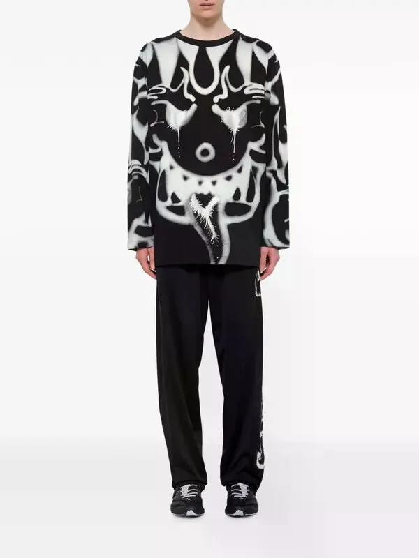 Y3 Chito Graphic Long-sleeve T-shirt - Black