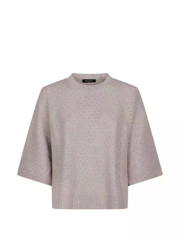 Fabiana Filippi Sequin-embellished Perforated Sweater - Neutrals