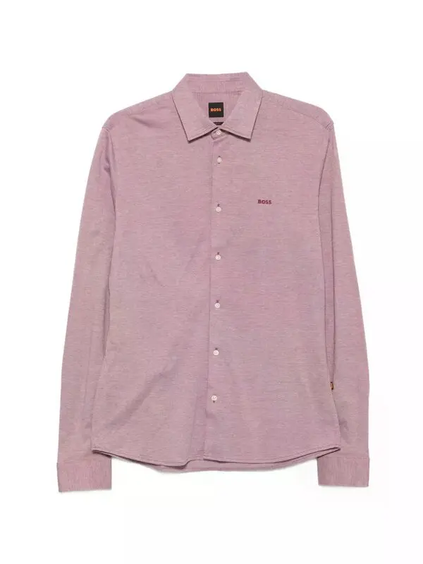 BOSS Logo-embroidered Long-sleeve Shirt