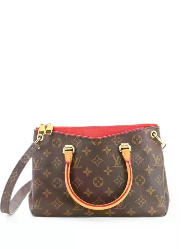 LOUIS VUITTON Pallas Tote Monogram Canvas With Leather Bb Shoulder Bag - Brown