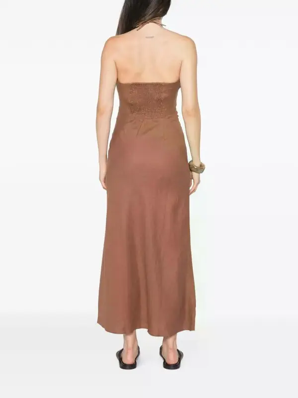 Faithfull The Brand Natalia Beaded Halterneck Midi Dress