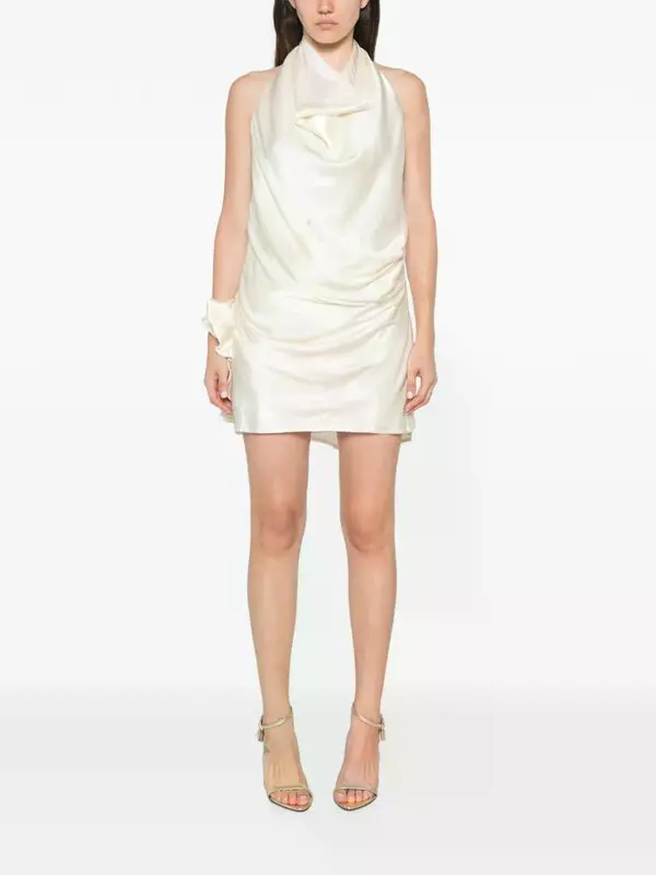 Arcina Ori Rosa Draped Halterneck Mini Dress