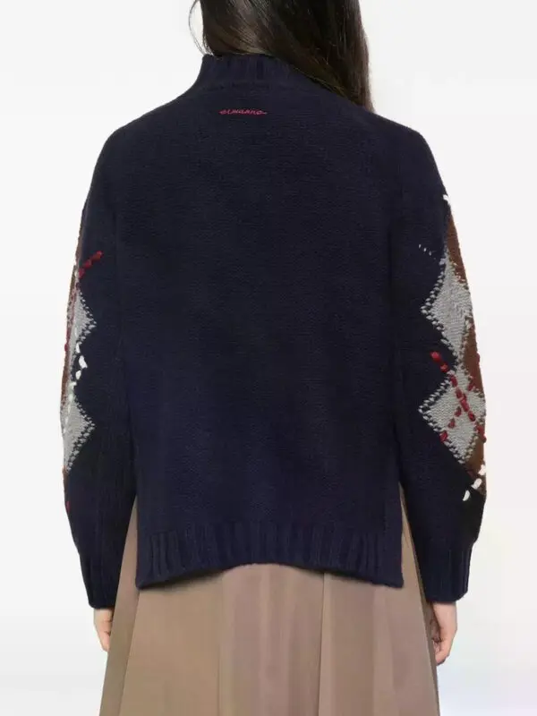ERMANNO FIRENZE Argyle Knit High Neck