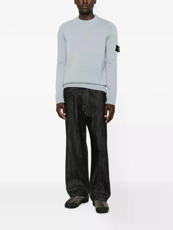 Stone Island Logo-patch Crew-neck Sweater