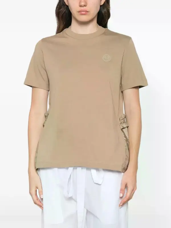 Moncler Ruffled Logo Patch T-shirt