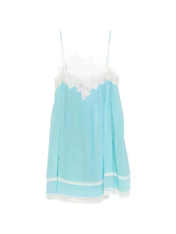DÔEN Clemente Lace-trim Dress - Blue