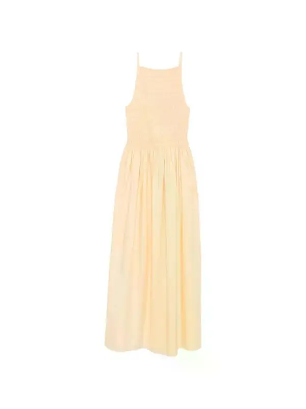 Faithfull The Brand Laia Shirred Bodice Maxi Dress - Yellow