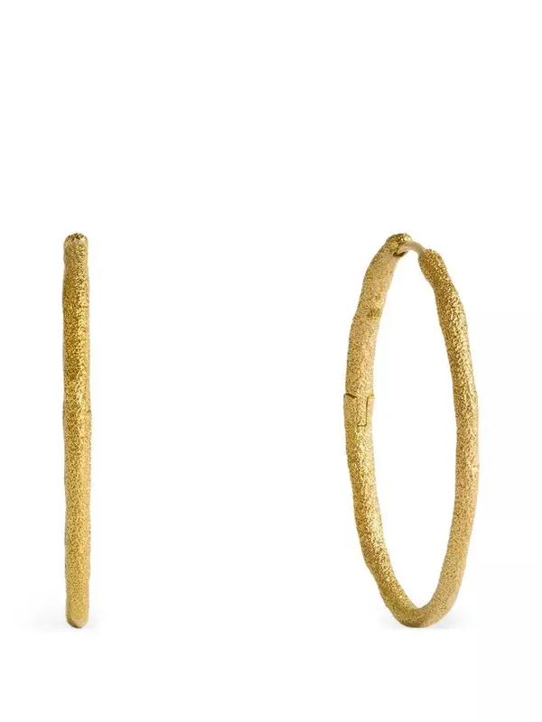 Monica Vinader Antica Textured Large Hoop Earrings