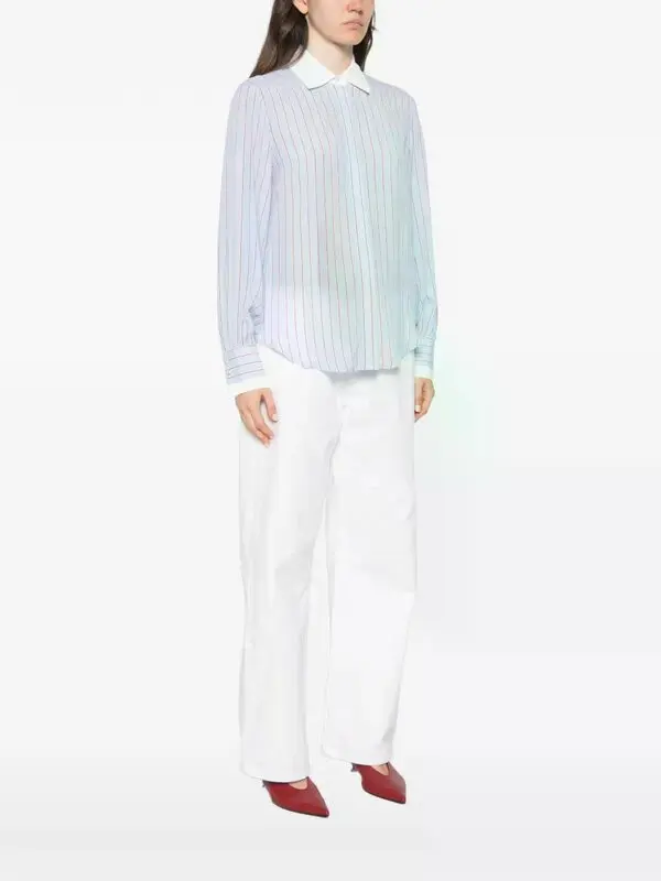 ERMANNO FIRENZE Vertical-stripe Long-sleeve Shirt