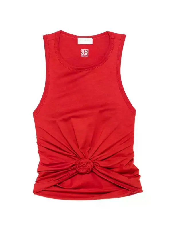 Magda Butrym Cropped Rosette Top - Red