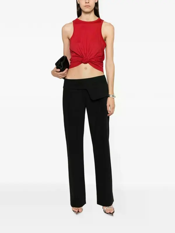 Magda Butrym Cropped Rosette Top - Red