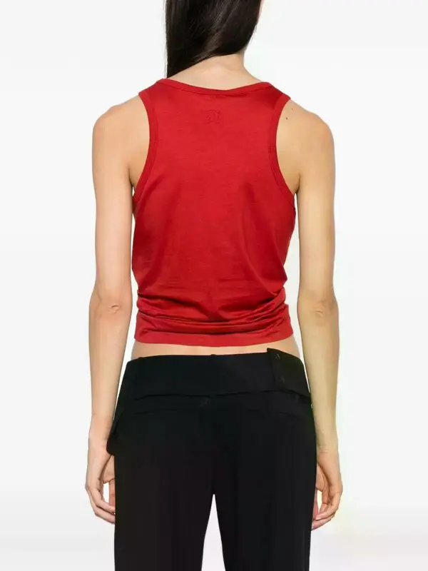 Magda Butrym Cropped Rosette Top - Red