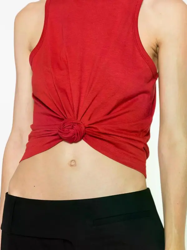 Magda Butrym Cropped Rosette Top - Red