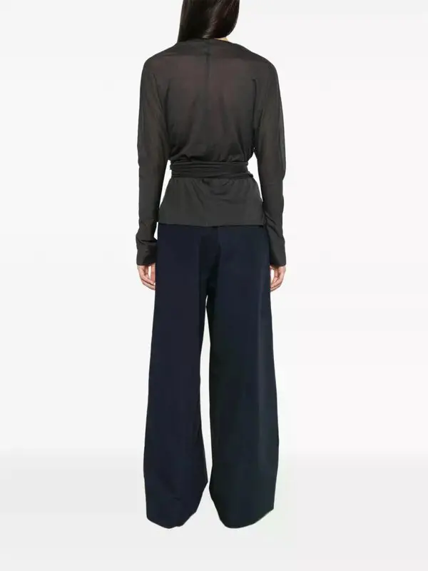 Soeur Wrap-style Blouse - Grey