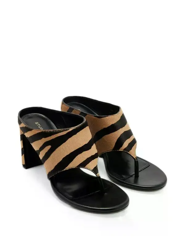 STUART WEITZMAN Tiger-print Thong Sandals