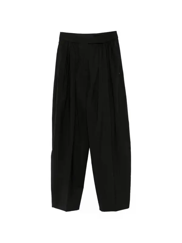 Sportmax Zorro Pleated Wide-leg Trousers - Black