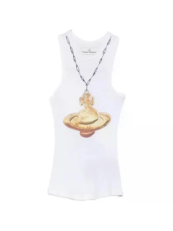 VIVIENNE WESTWOOD Orb-print Ribbed Vest