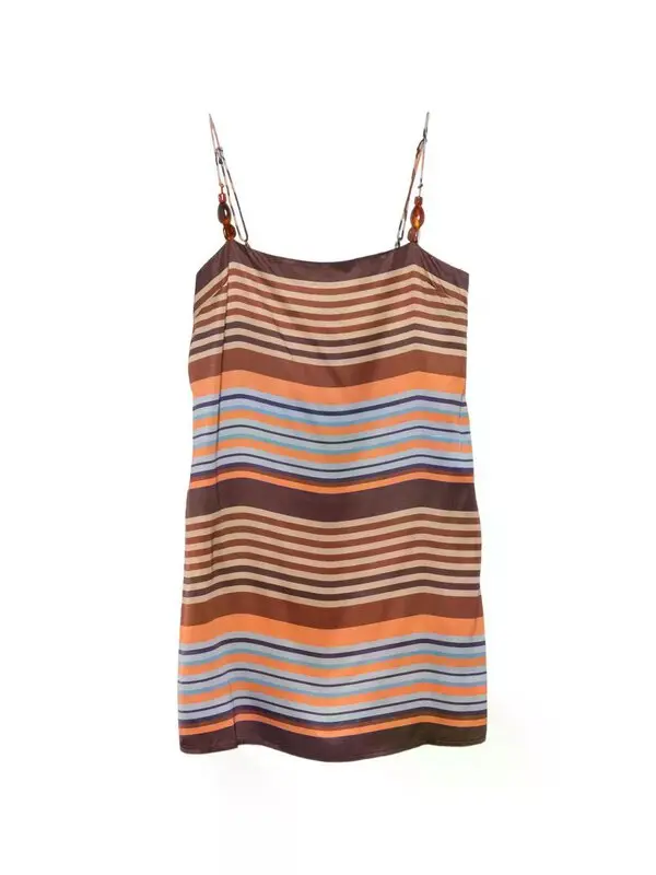 Faithfull The Brand Estrella Striped Mini Dress - Brown