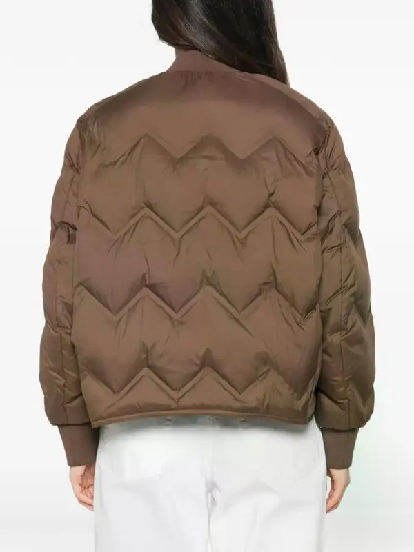 ERMANNO FIRENZE Chevron-quilted Logo-patch Jacket