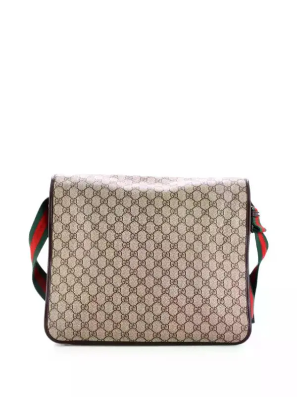 Gucci Gg Coated Canvas Messenger Bag - Brown
