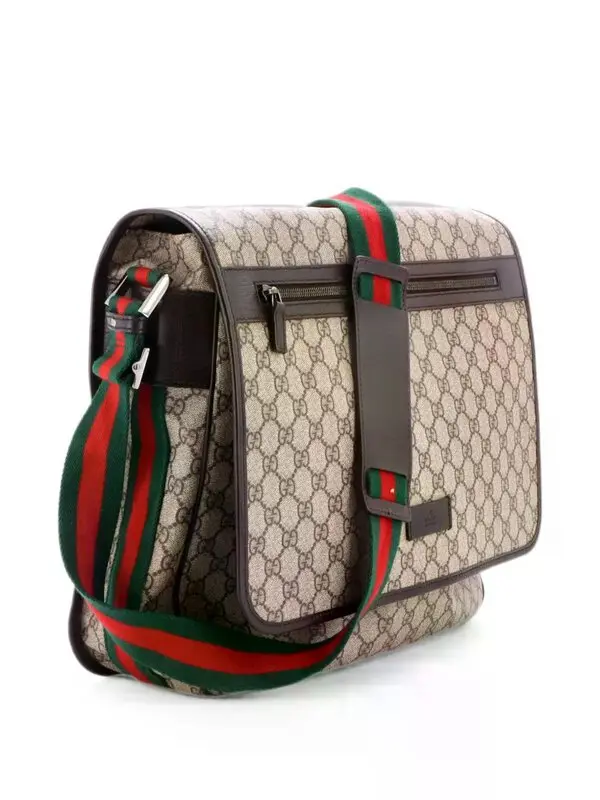 Gucci Gg Coated Canvas Messenger Bag