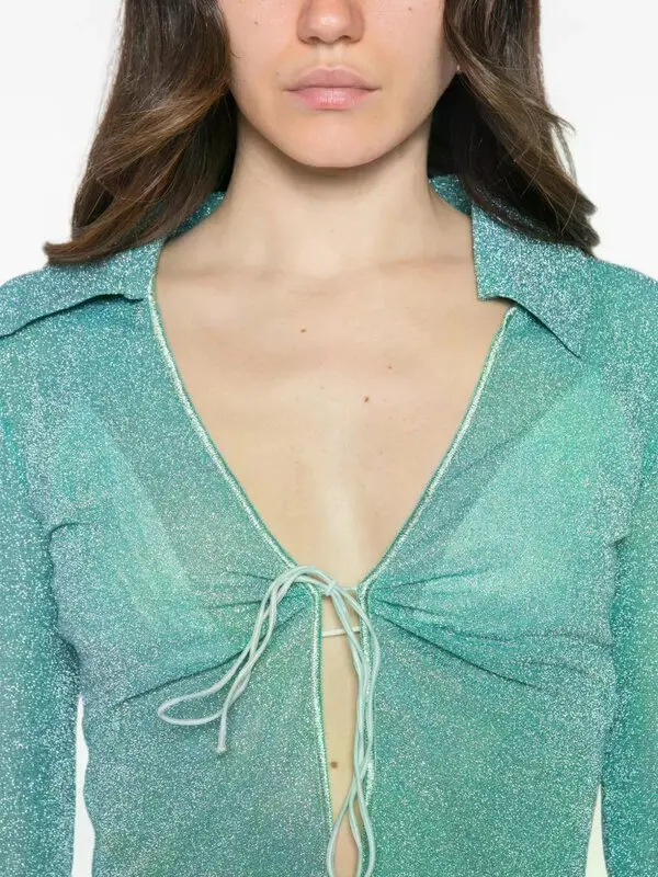 Oseree Lumière Plumage Slim Shirt - Blue