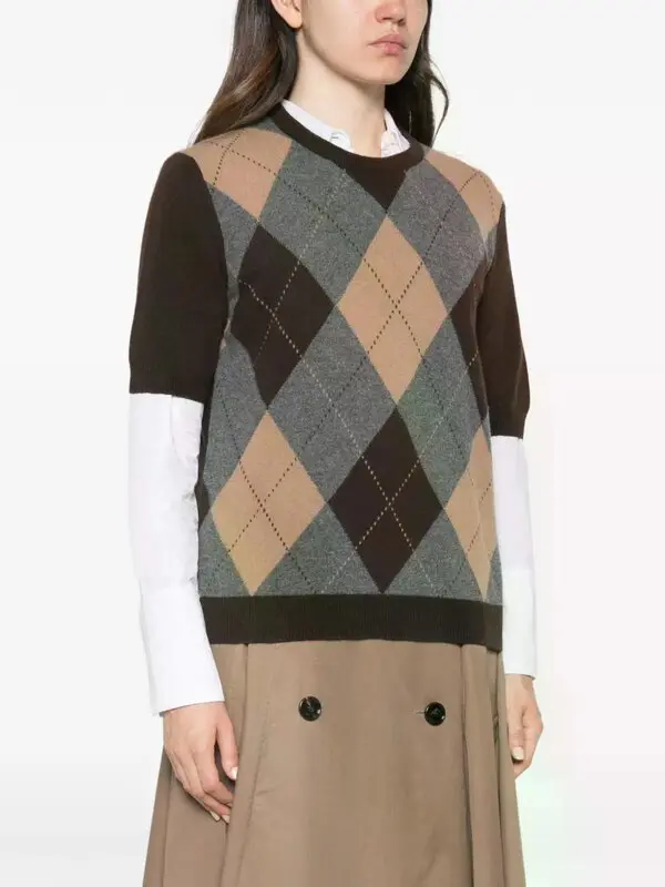 Prada Argyle Knit Sweater