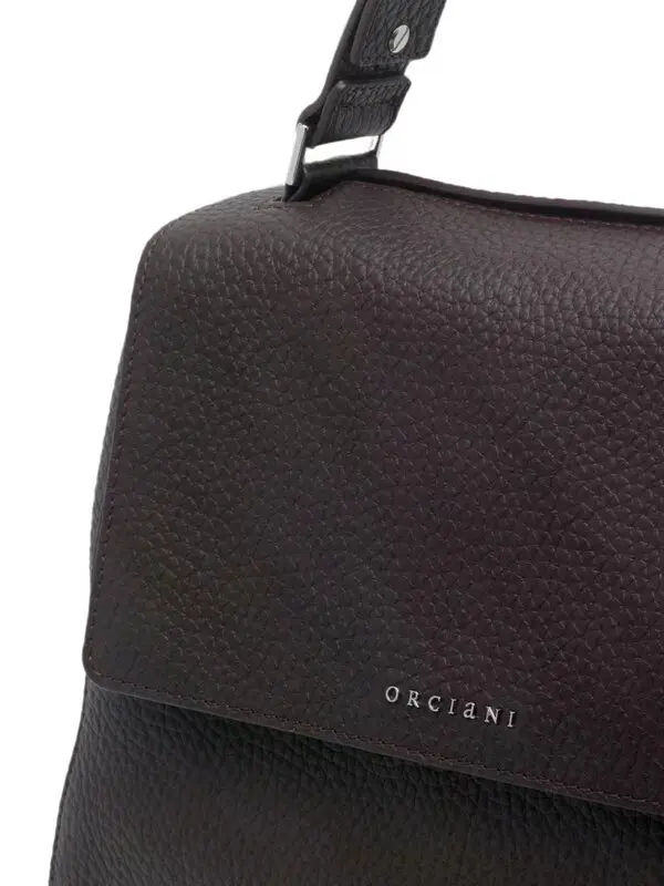 Orciani Midi Sveva Leather Shoulder Bag