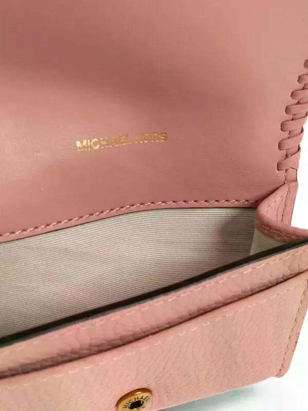 Michael Kors Whipstitch-trim Leather Card Holder