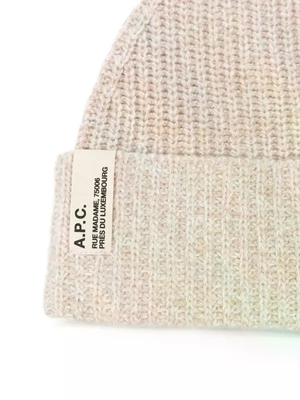 A.p.c. Ribbed Logo-patch Beanie Hat