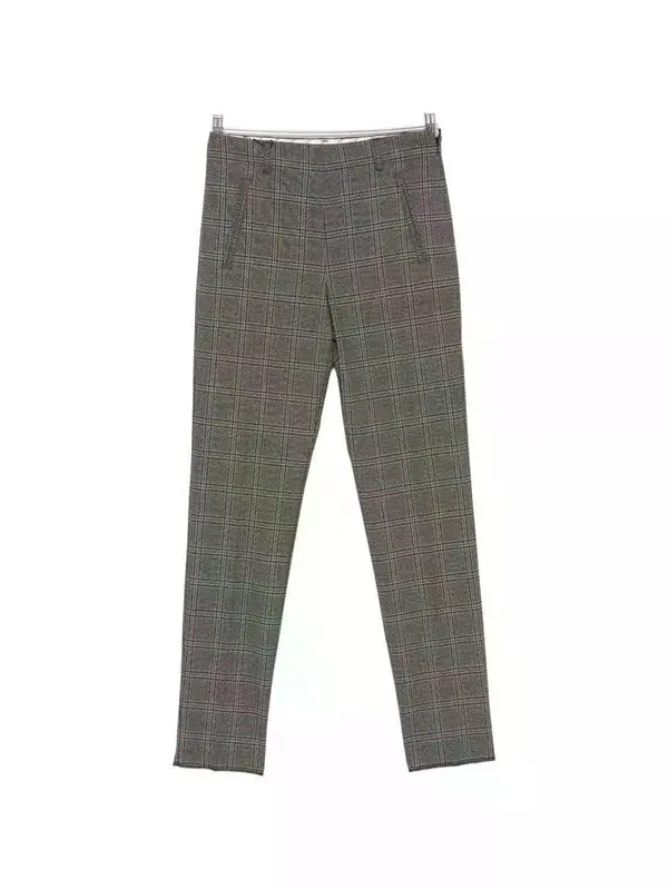 Marella Sepoca Check-pattern Trousers - Grey