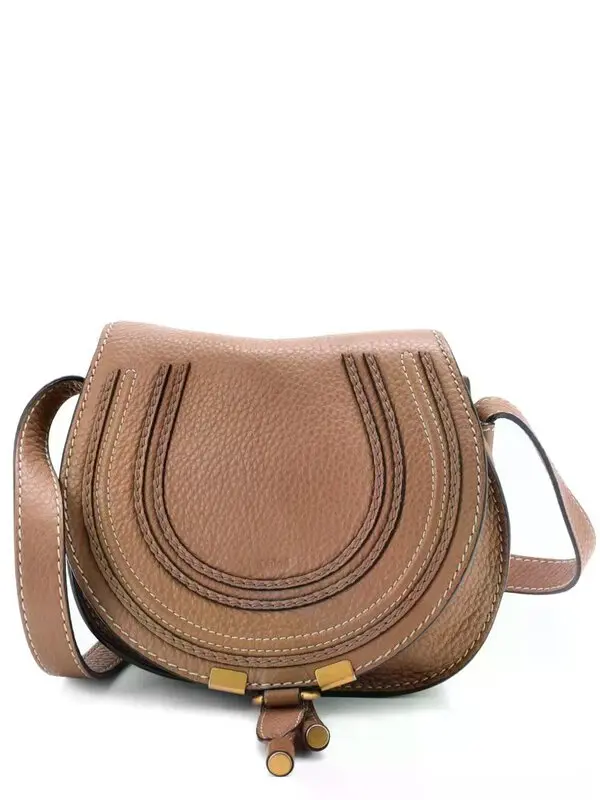 Chloé Marcie Leather Mini Crossbody Bag - Brown
