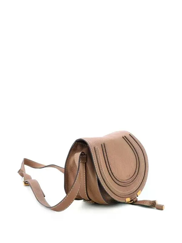Chloé Marcie Leather Mini Crossbody Bag - Brown