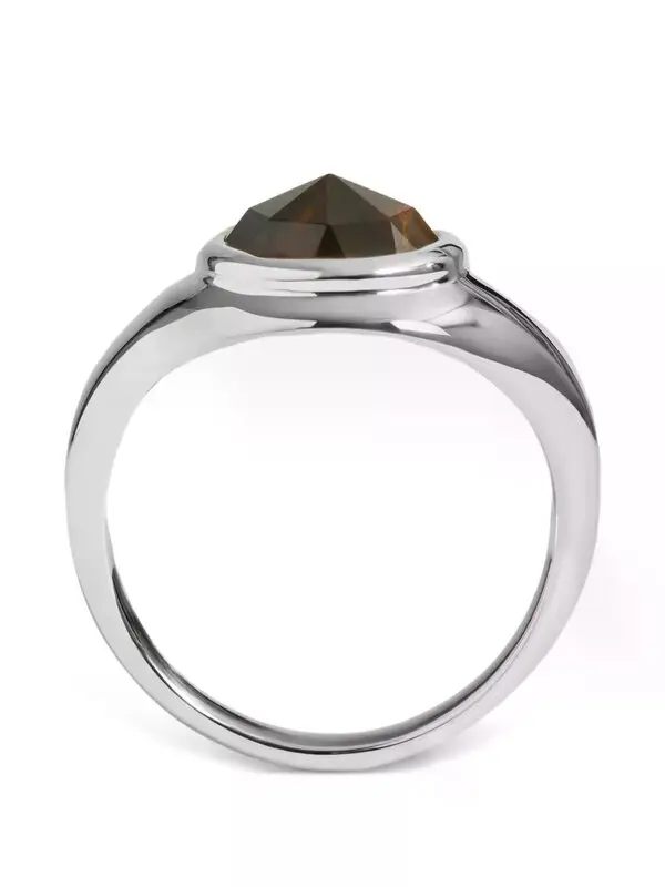 Monica Vinader Tiger's Eye Signet Ring - Silver
