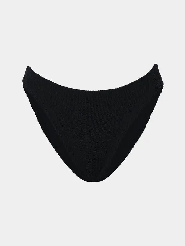 Hunza G Coverage Bikini Bottom | | Original Crinkle™ Swimwear - Black