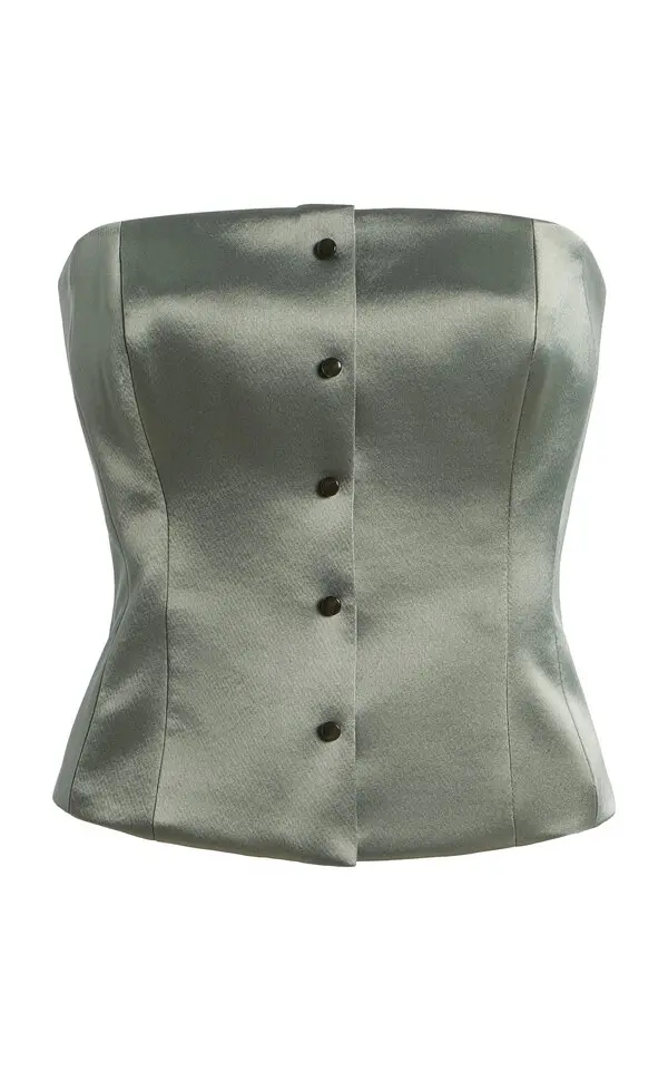 SEV Satin Corset Top - Olive