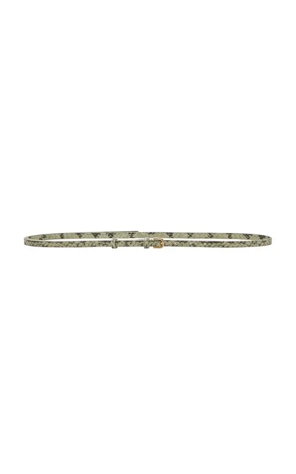 Dries Van Noten Snakeskin-effect Leather Belt - Blue
