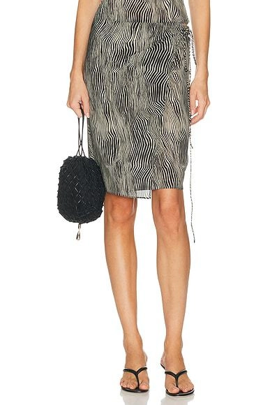 ST. AGNI Savannah Silk Wrap Skirt