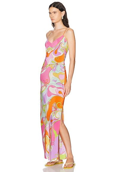 Emilio Pucci Crepe De Chine Long Dress
