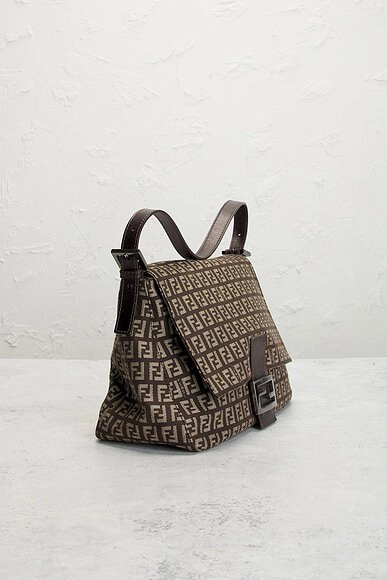Fendi Zucchino Mama Baguette Shoulder Bag