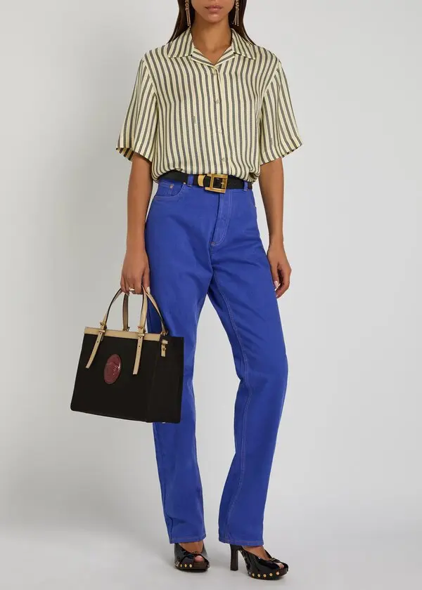 Versace Striped Silk-twill Shirt