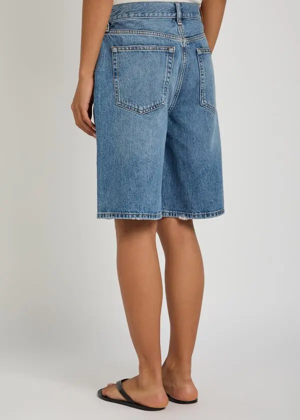 ANINE BING Jasper Wide-leg Shorts - Denim
