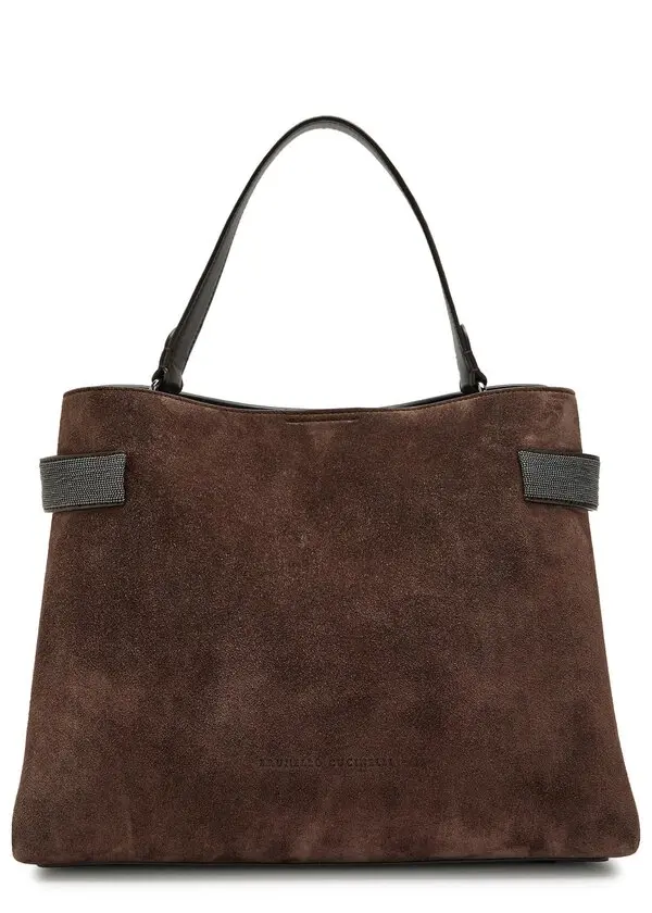 Brunello Cucinelli Suede Tote Bag