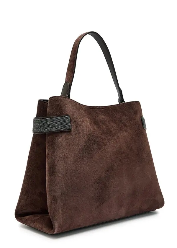 Brunello Cucinelli Suede Tote Bag