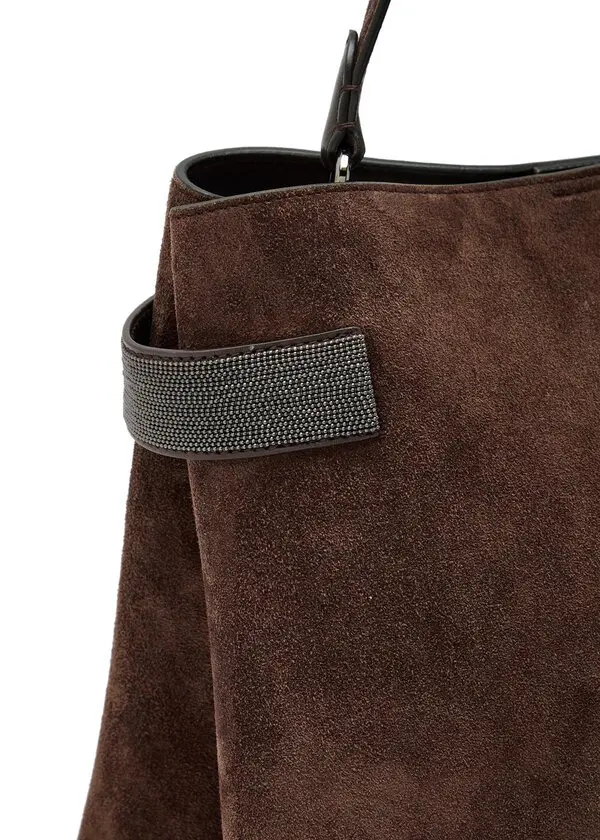 Brunello Cucinelli Suede Tote Bag