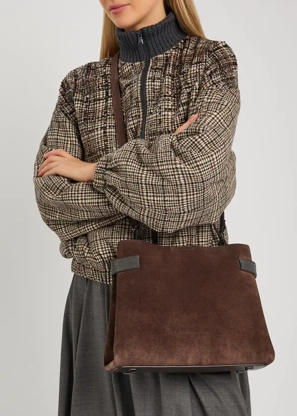 Brunello Cucinelli Suede Tote Bag